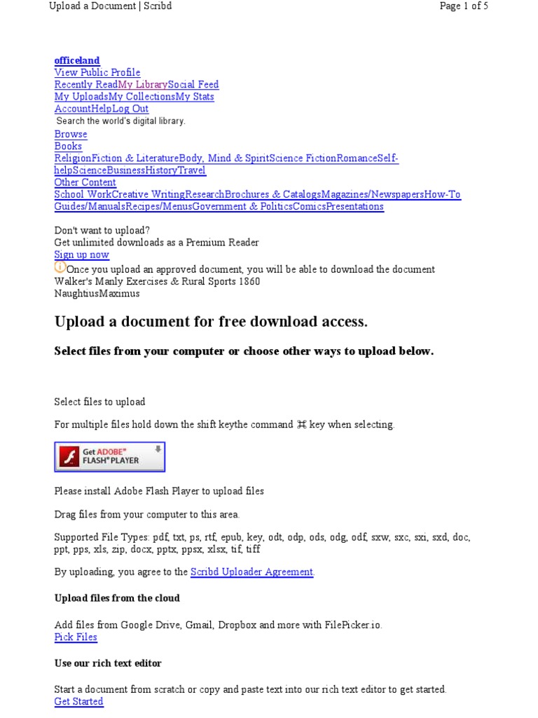 Upload A Document For Free Download Access.: Select Files From Your Computer or Choose Other ...