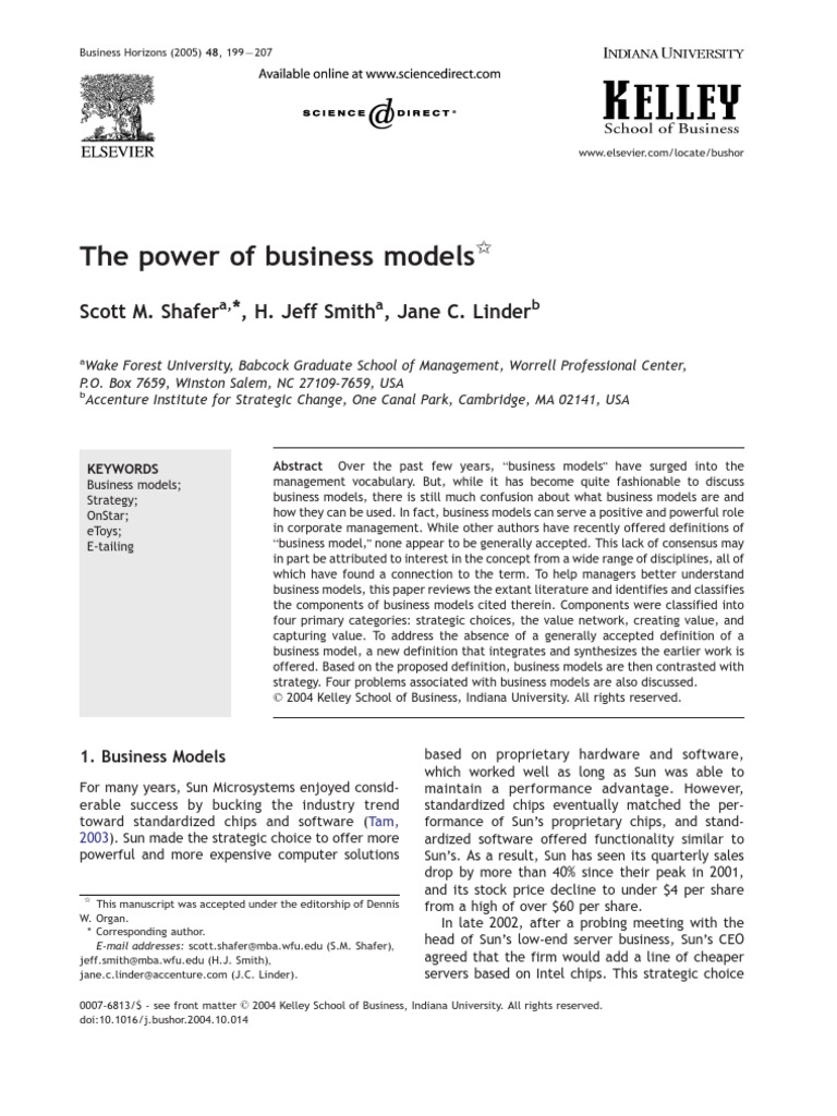 Power of Business Models PDF | PDF | Business Model | Strategic Management