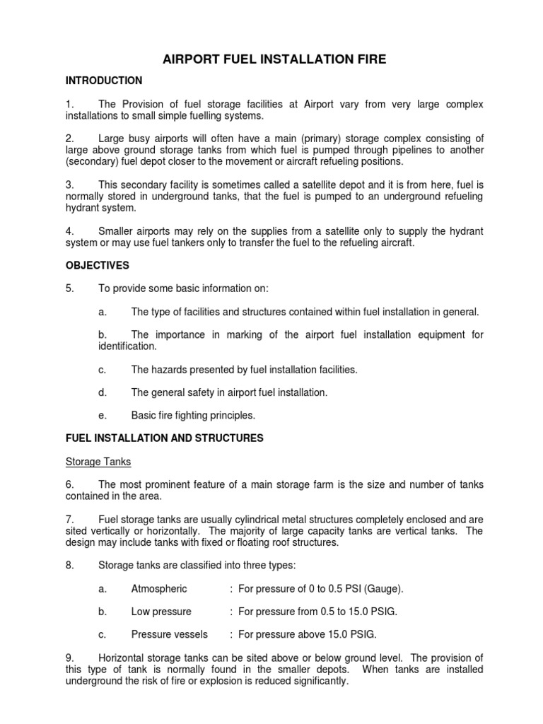Airport Fuel Installation Fire | PDF | Jet Fuel | Firefighting