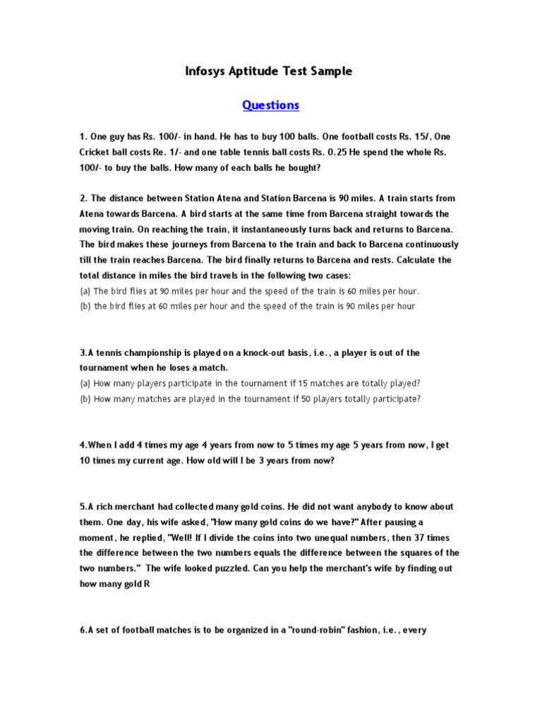 Infosys Questions and Answers PDF | PDF