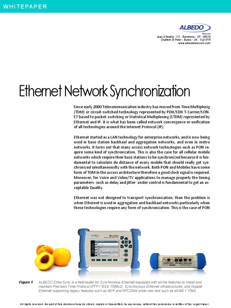 Ethernet Network Synchronization | PDF | Computer Network | Data ...
