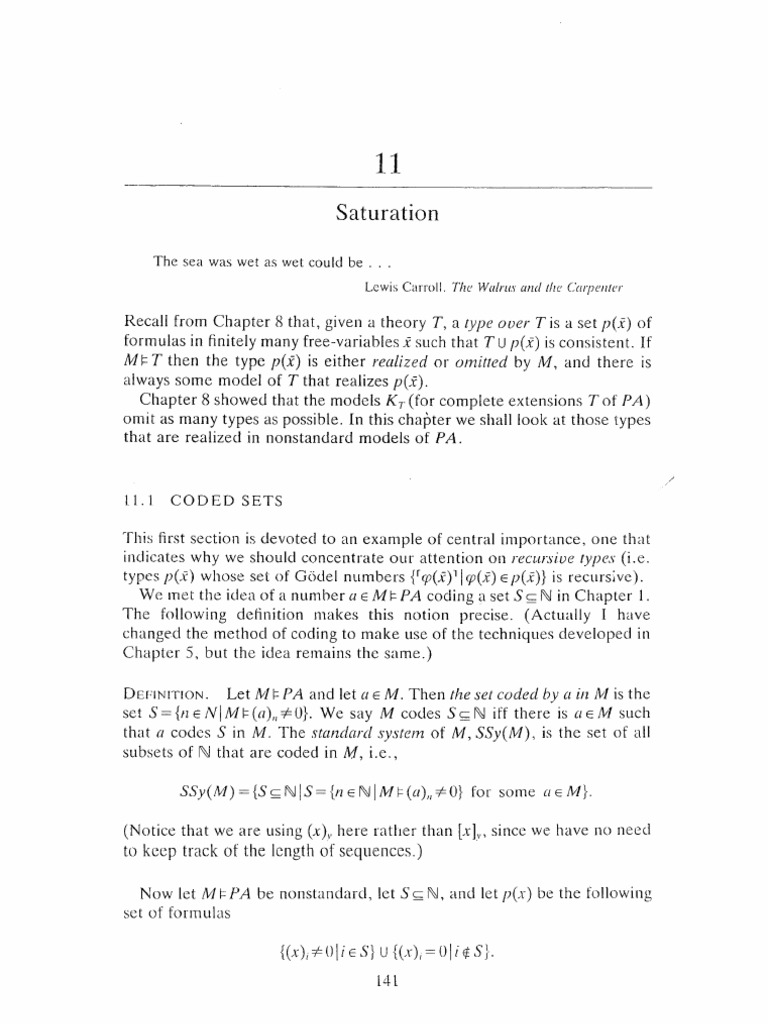 Non-recursive sets omitted in nonstandard models | PDF | Model Theory | Deductive Reasoning