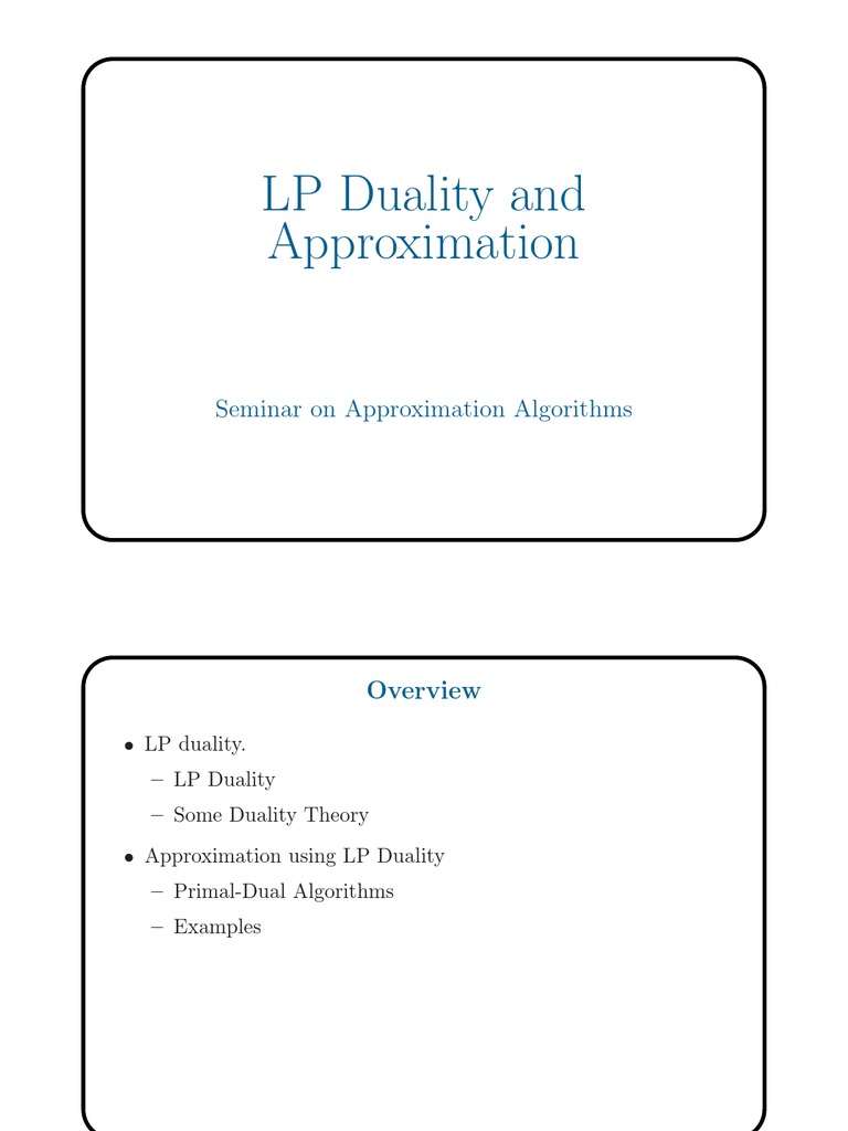 Lp Duality Download Free Pdf Linear Programming Graph Theory