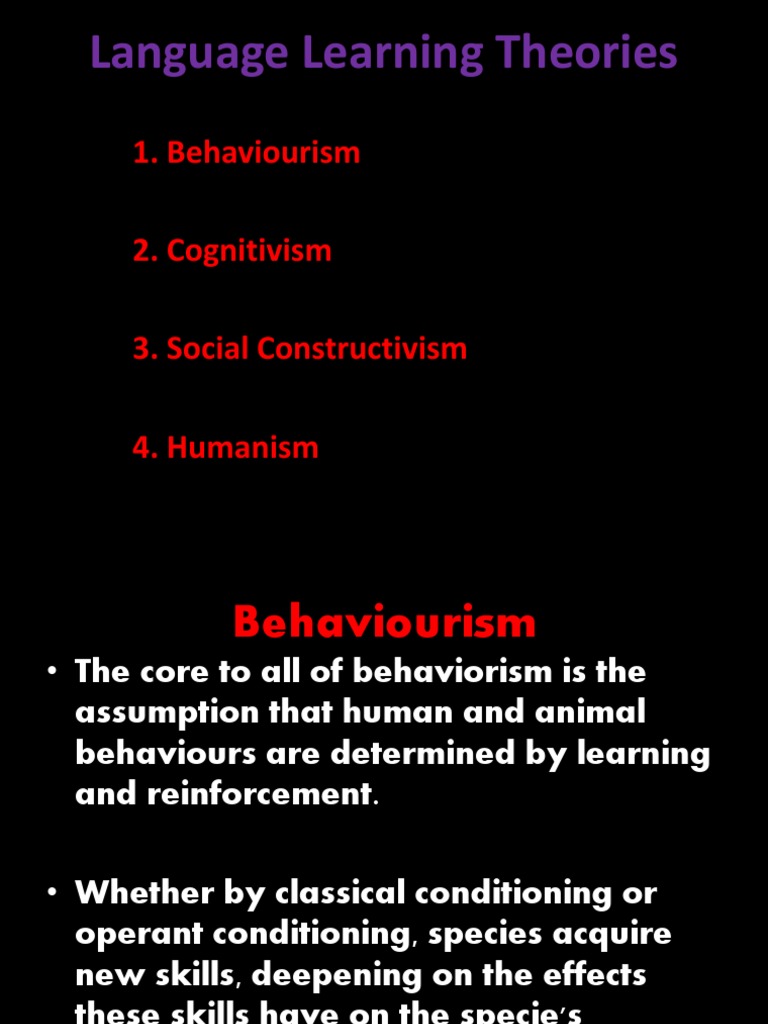 Language Learning Theories | PDF