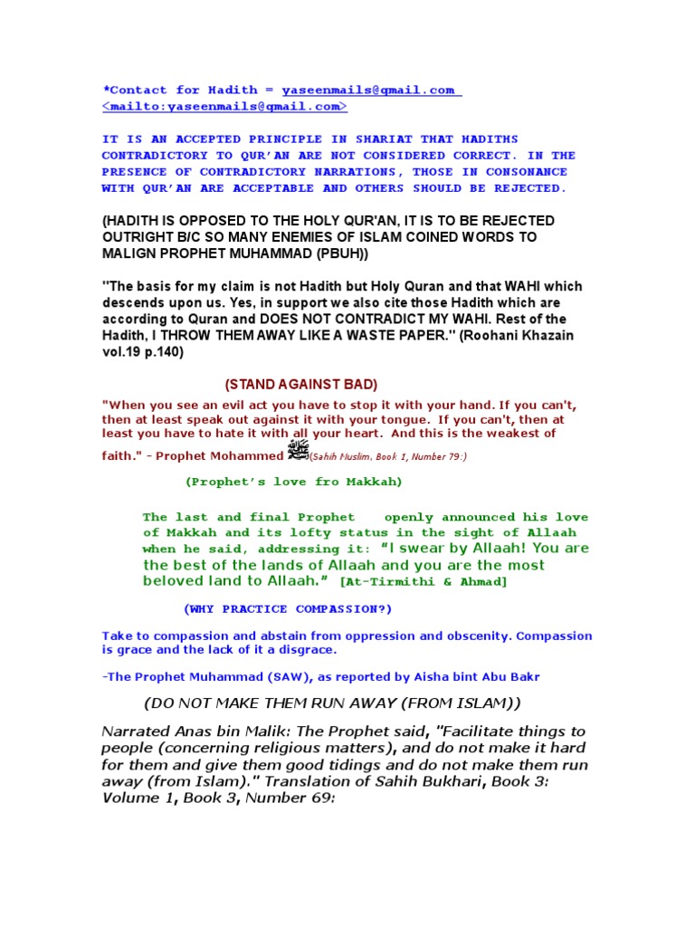 Hadith | Download Free PDF | Hadith | Muhammad