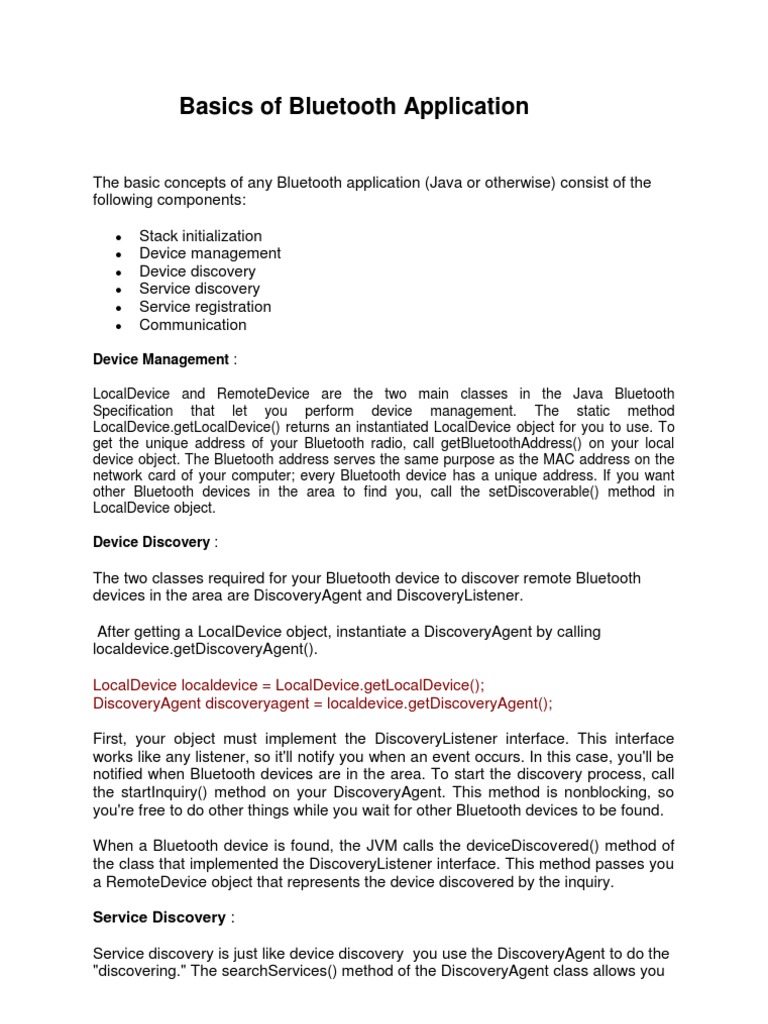 An Overview of the Key Concepts for Developing Bluetooth Applications ...