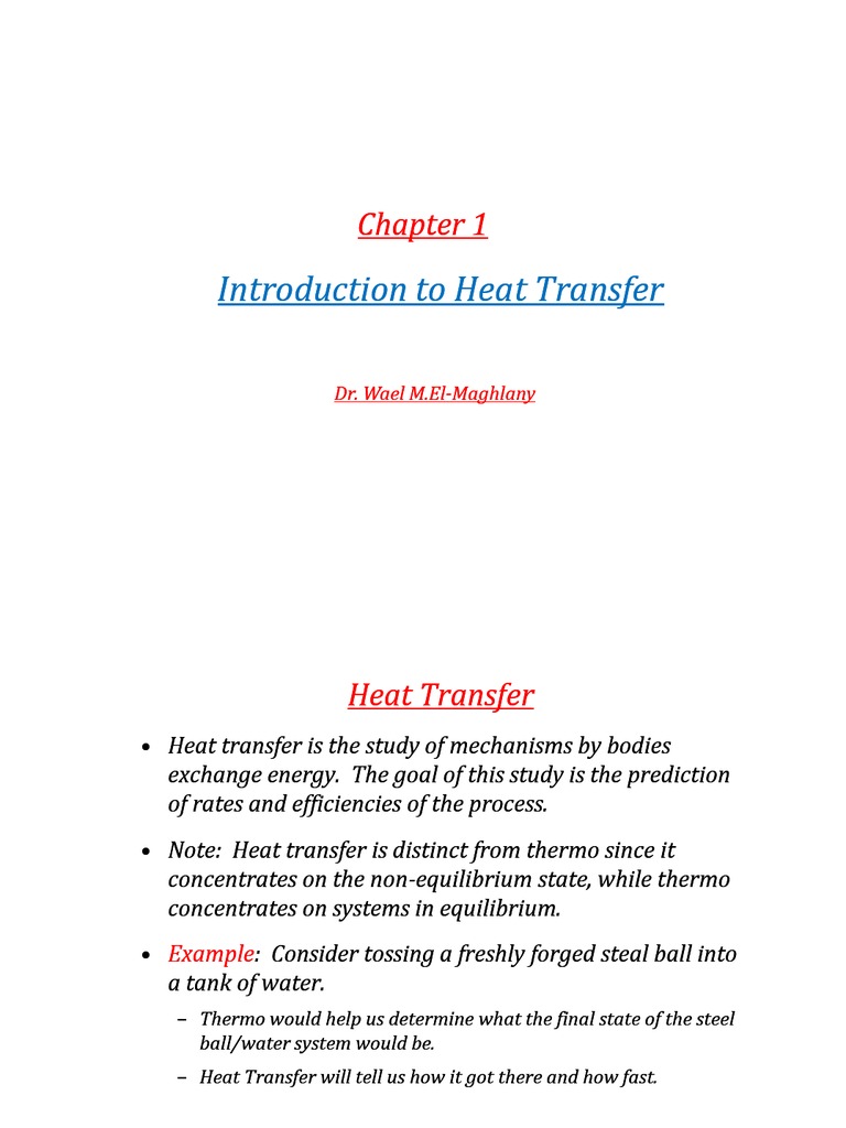 Introduction To Heat Transfer PDF | PDF | Heat Transfer | Thermal ...