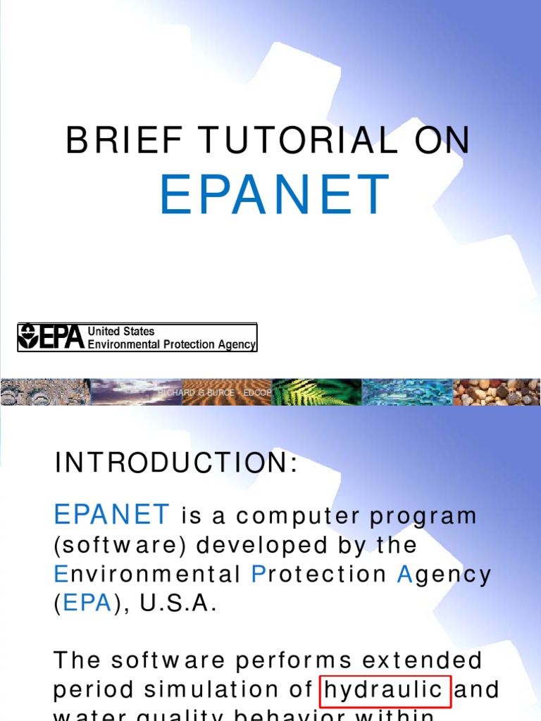 EPANET Tutorial for Beginners | PDF | Map | Areas Of Computer Science