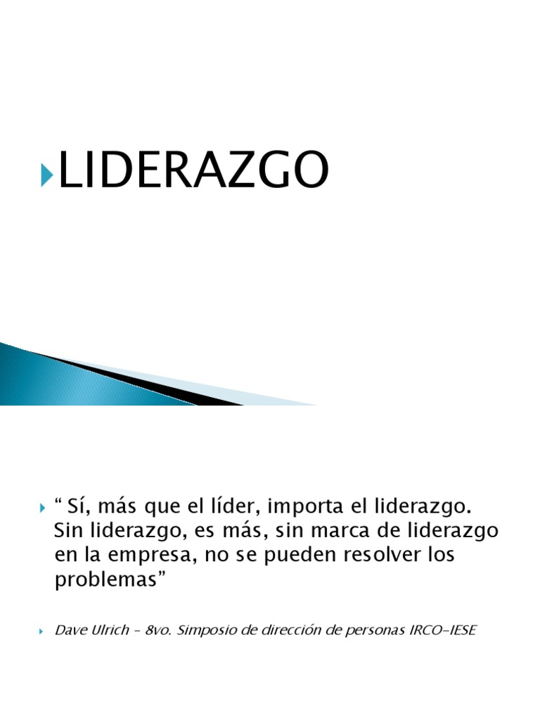 LIDERAZGO | PDF | Liderazgo | Business