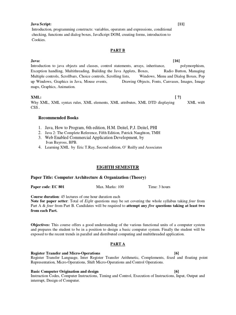 Java, How To Program, 6th Edition, H.M. Deitel, P, J. Deitel, PHI 2. 3. Web Enabled Commercial ...