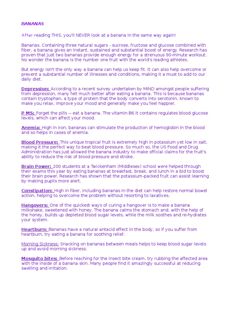 Bananas | PDF | Banana | Foods
