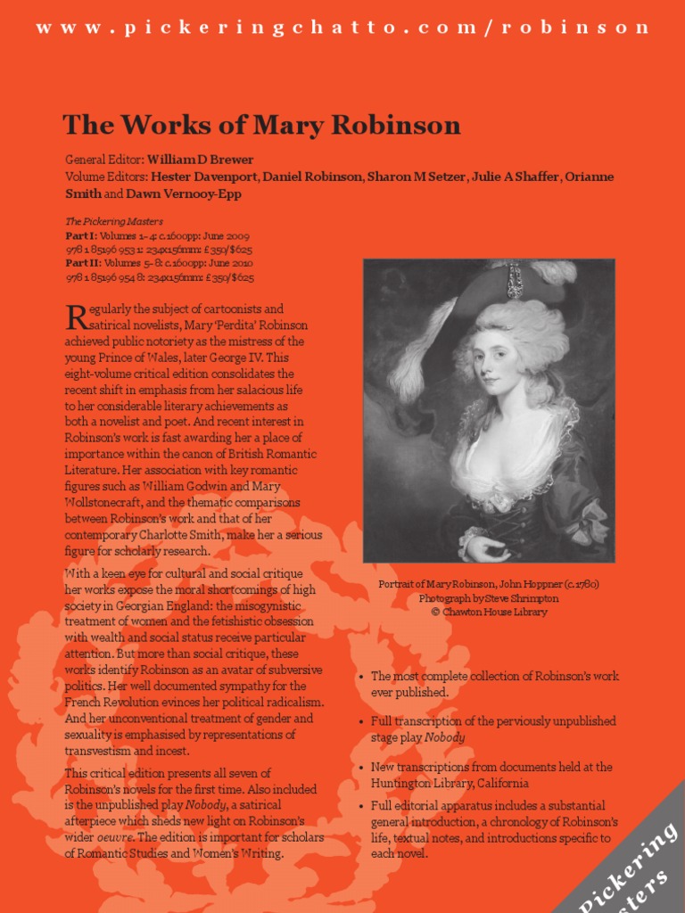 Works of Mary Robinson | PDF | Romanticism | Novels