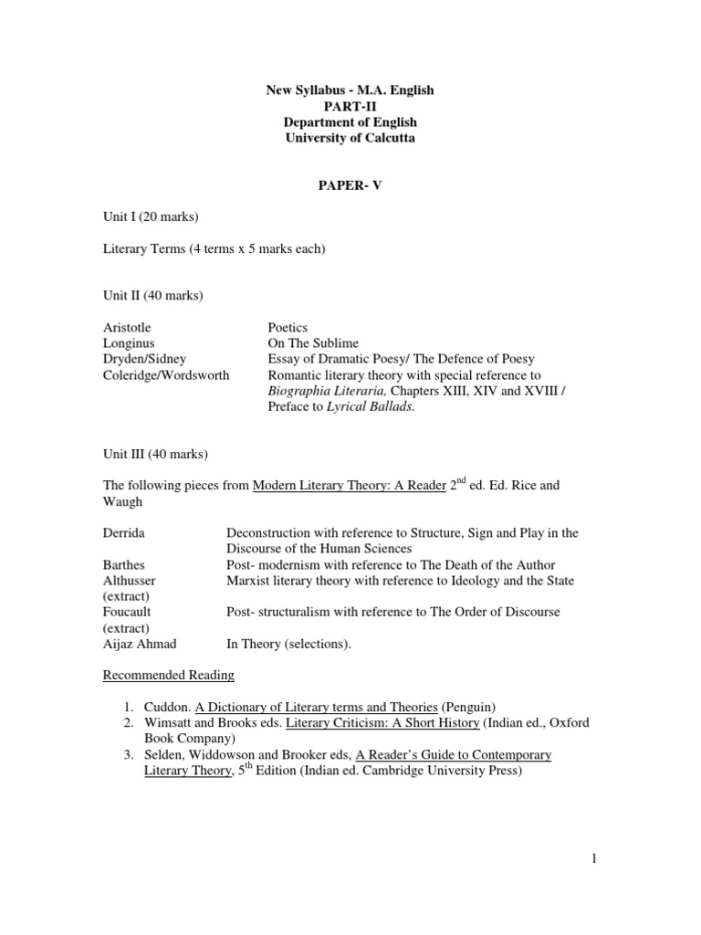 eng_syllabus_II C.U | Linguistics | English Language