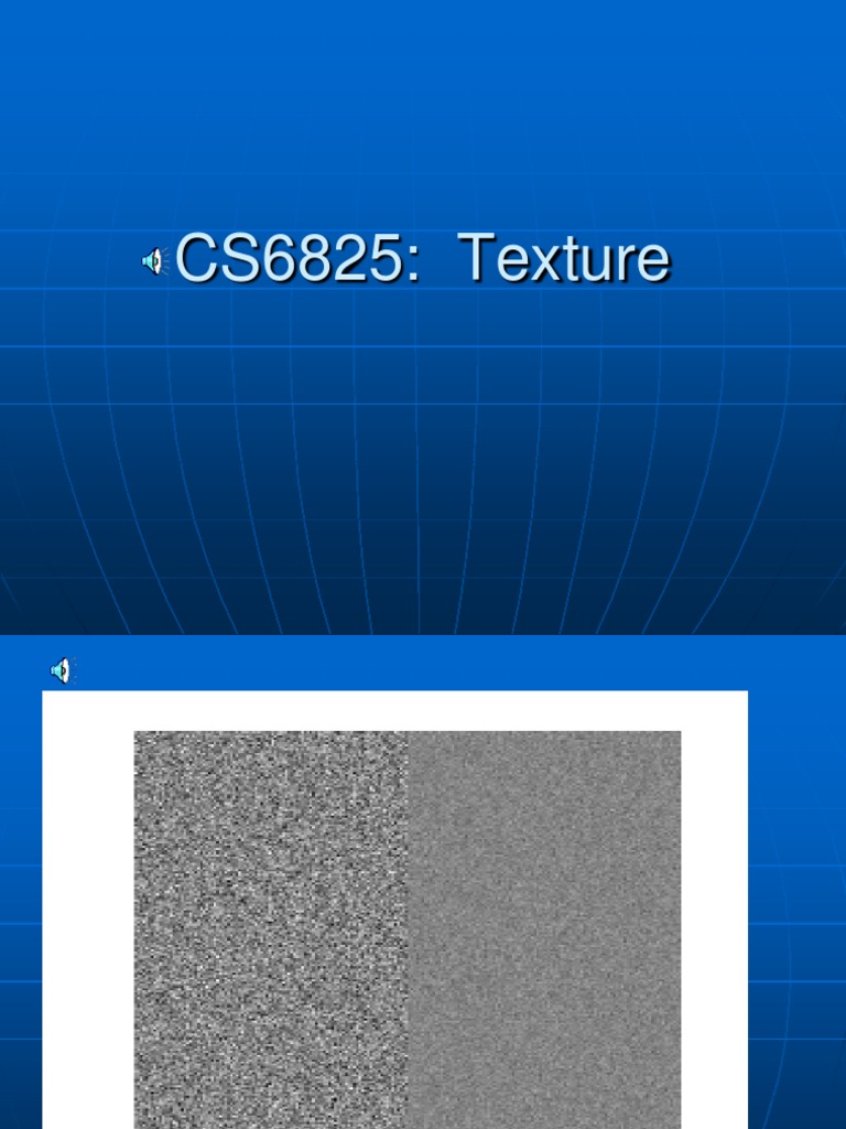 CS6825: Texture | PDF | Markov Chain | Wavelet