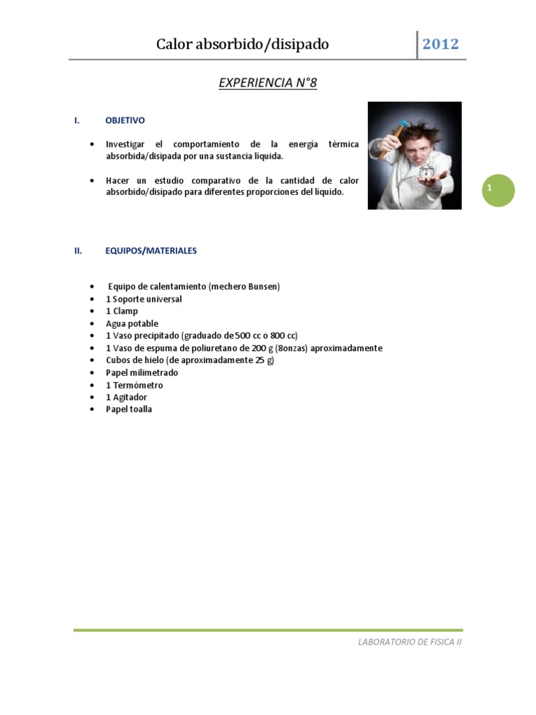 Calor Absorbido Disipado I Parte | PDF