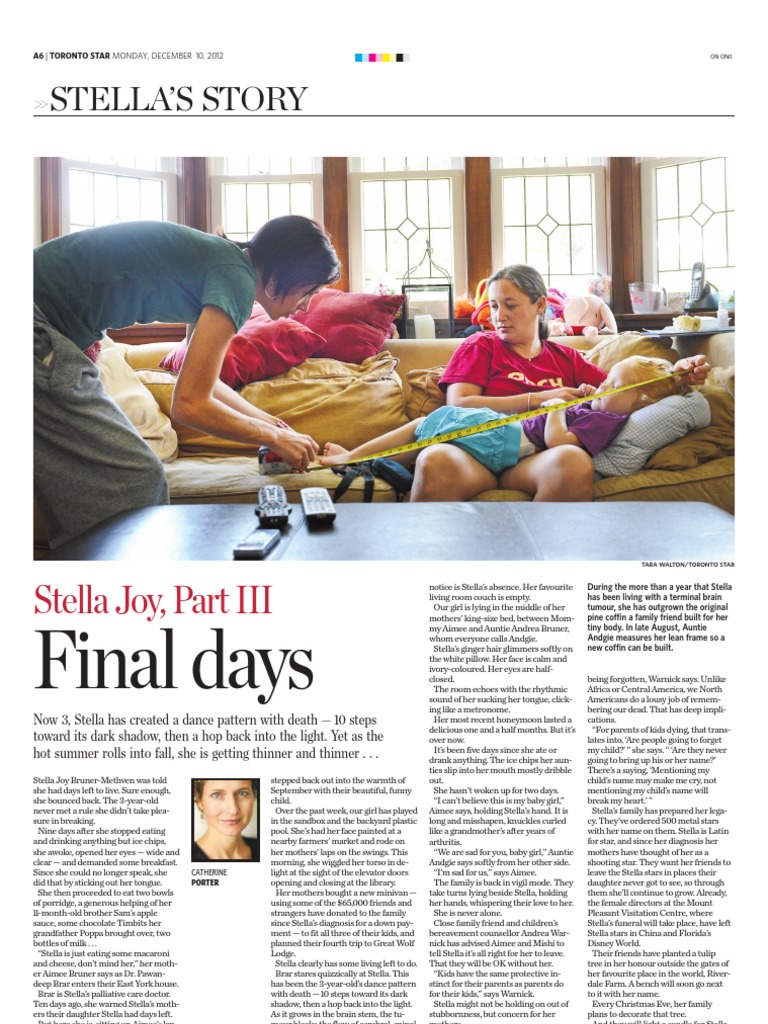 Stella Joy, Part III: The Final Days | PDF | Wellness | Medical