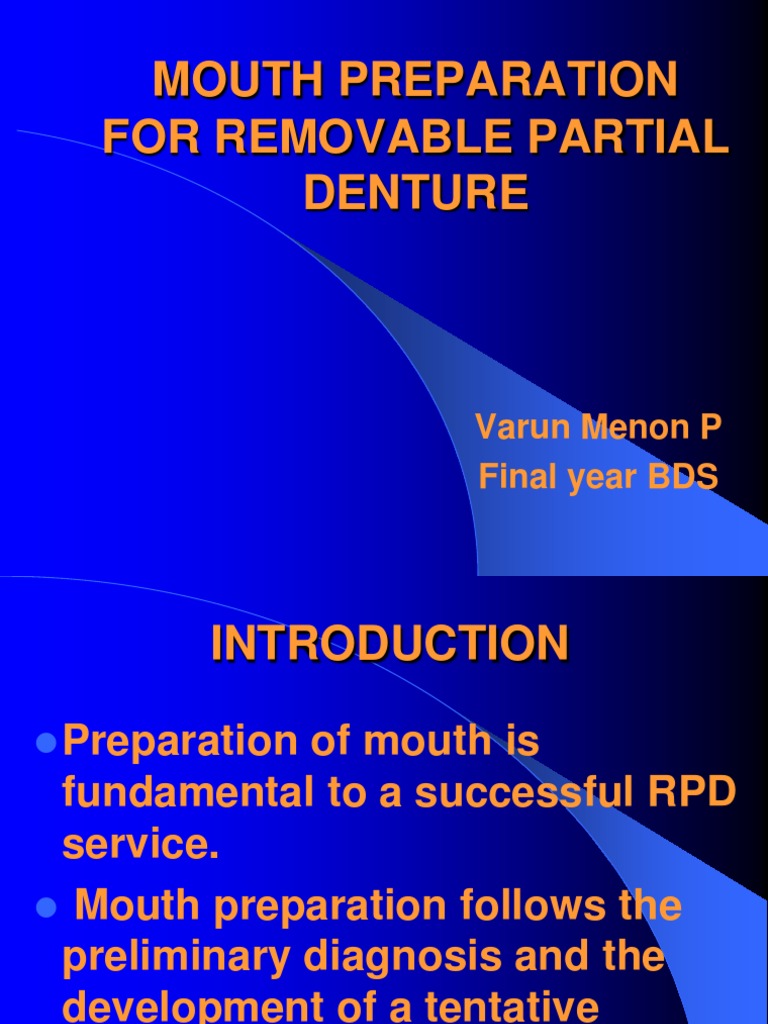 Mouth Preparation for RPD Success | PDF | Periodontology | Dentures