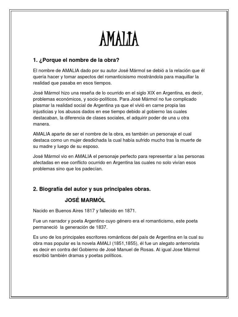 Amalia | PDF | Clásicos