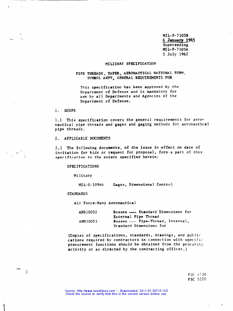 Mil P 7105B | PDF