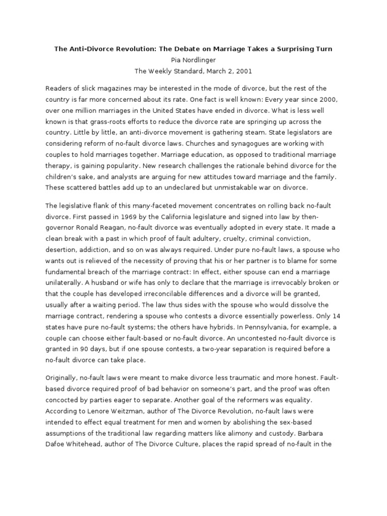 Spiritual Reaction Paper On Divorce | Download Free PDF | Divorce ...