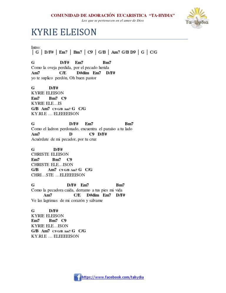 Kyrie Eleison | PDF | Adoración Cristiana Y Liturgia | Comportamiento ...