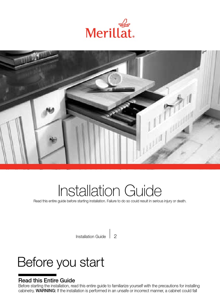 Installation Guide Kitchen Cabinets | PDF | Cabinetry | Framing ...