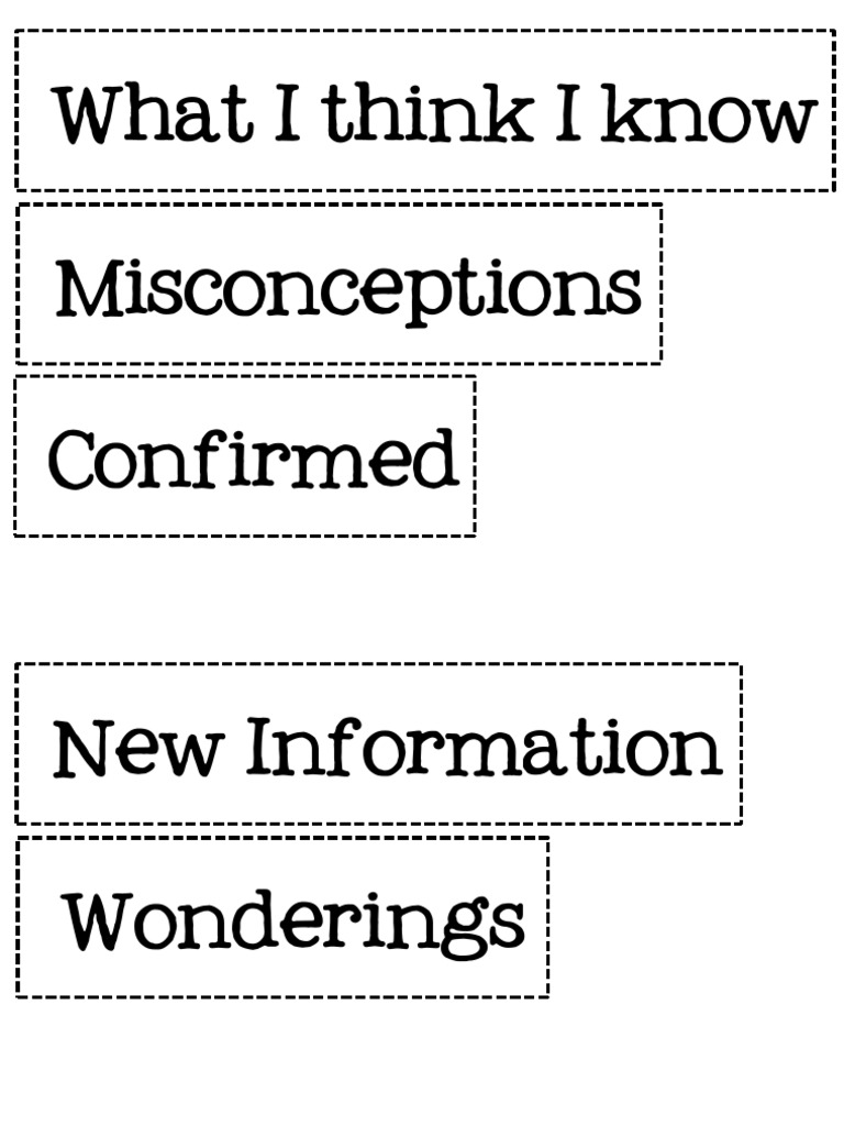 What I Think I Know Misconceptions Confirmed | PDF | Philosophy | Self ...