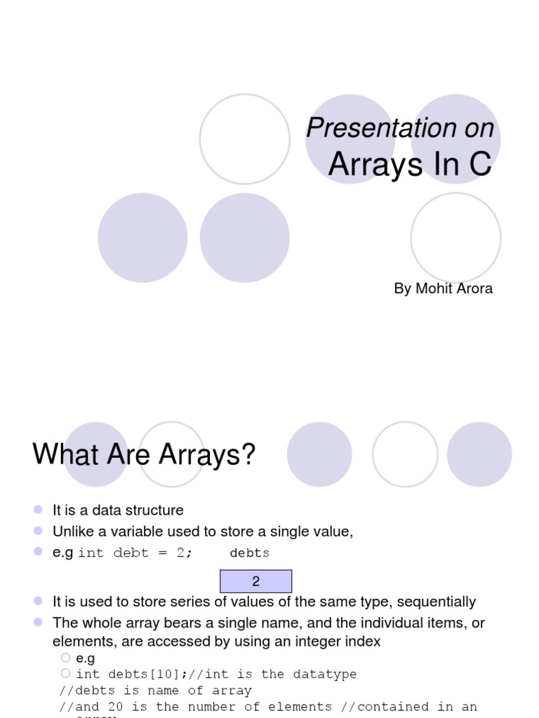 Understanding Arrays in C Programming | PDF | Array Data Structure | Integer (Computer Science)