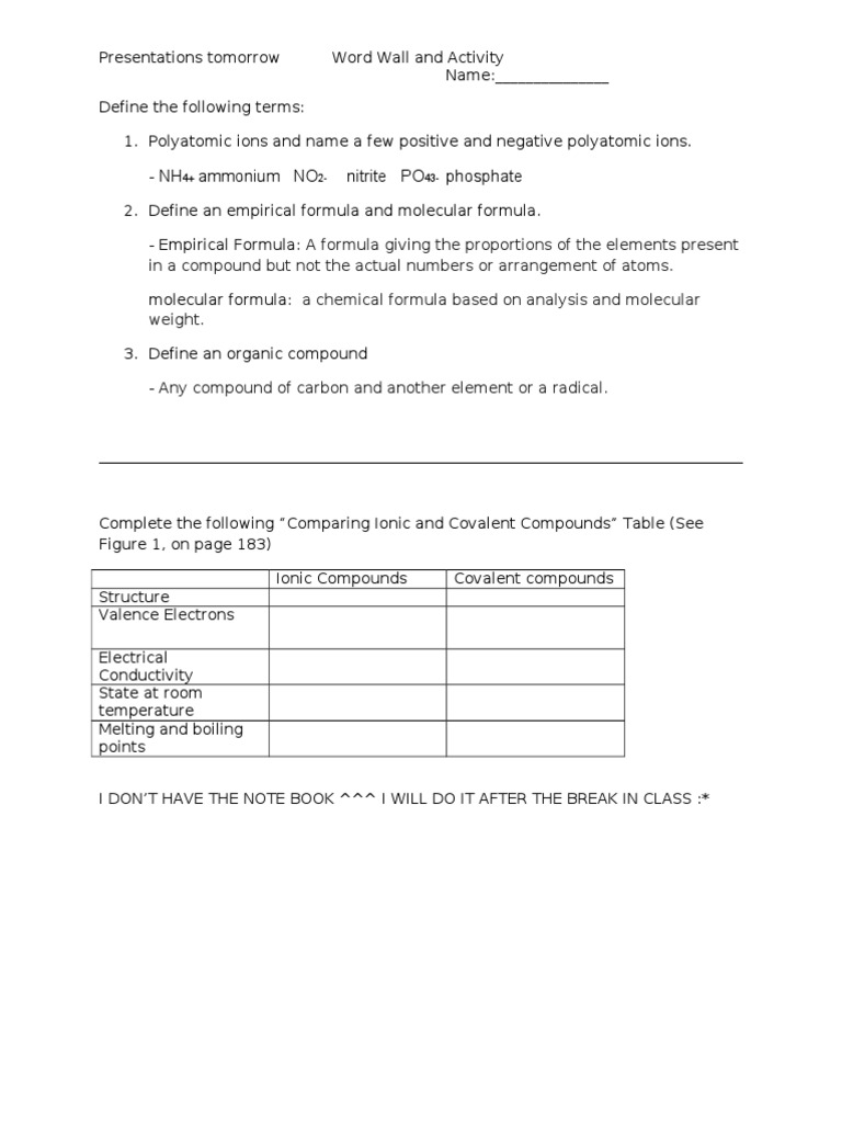 Chemistry Terms and Bonding Concepts | PDF