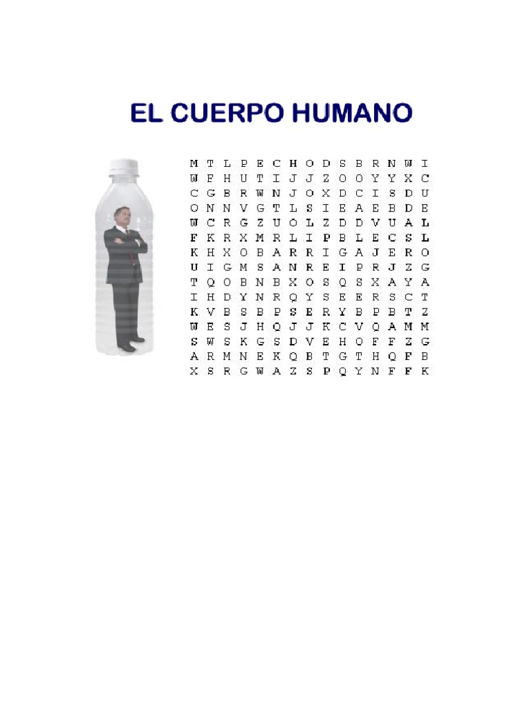 Sopa de Letras El Cuerpo Humano | PDF