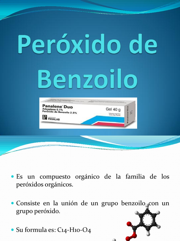 Peróxido de Benzoilo | Acné común | Medicamentos con receta