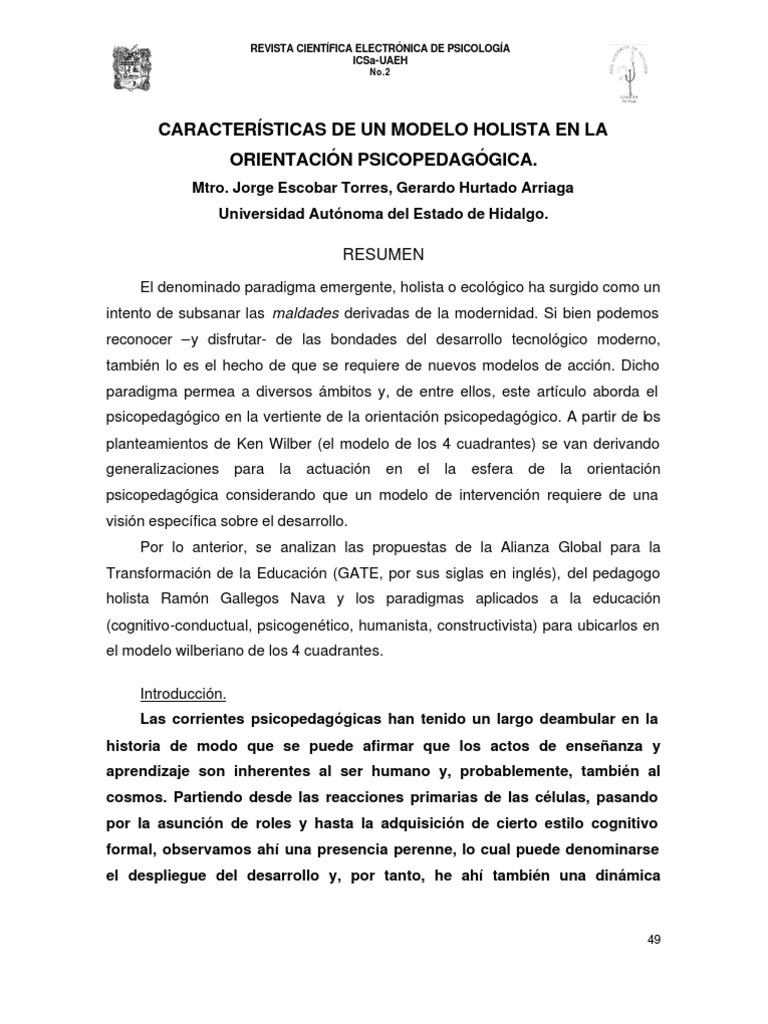 Holista | PDF | Ciencias sociales | Ciencia y matemáticas