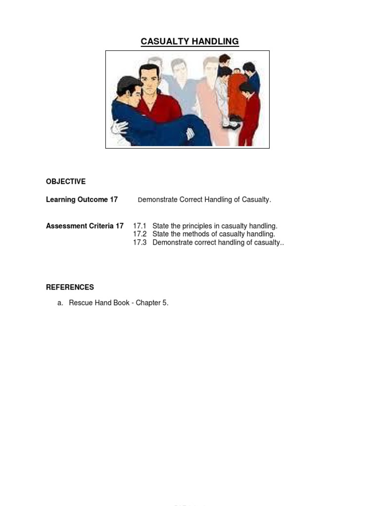 Casualty Handling | PDF | Firefighter | Wellness