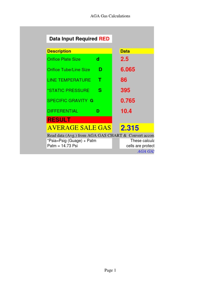 AGA Gas Calculation Methodology | PDF