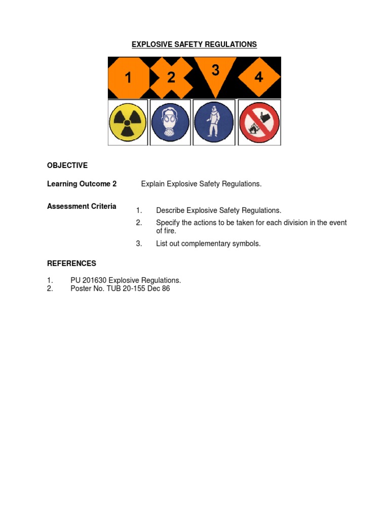 Explosive Safety Regulations Overview | PDF | Firefighting | Artillery