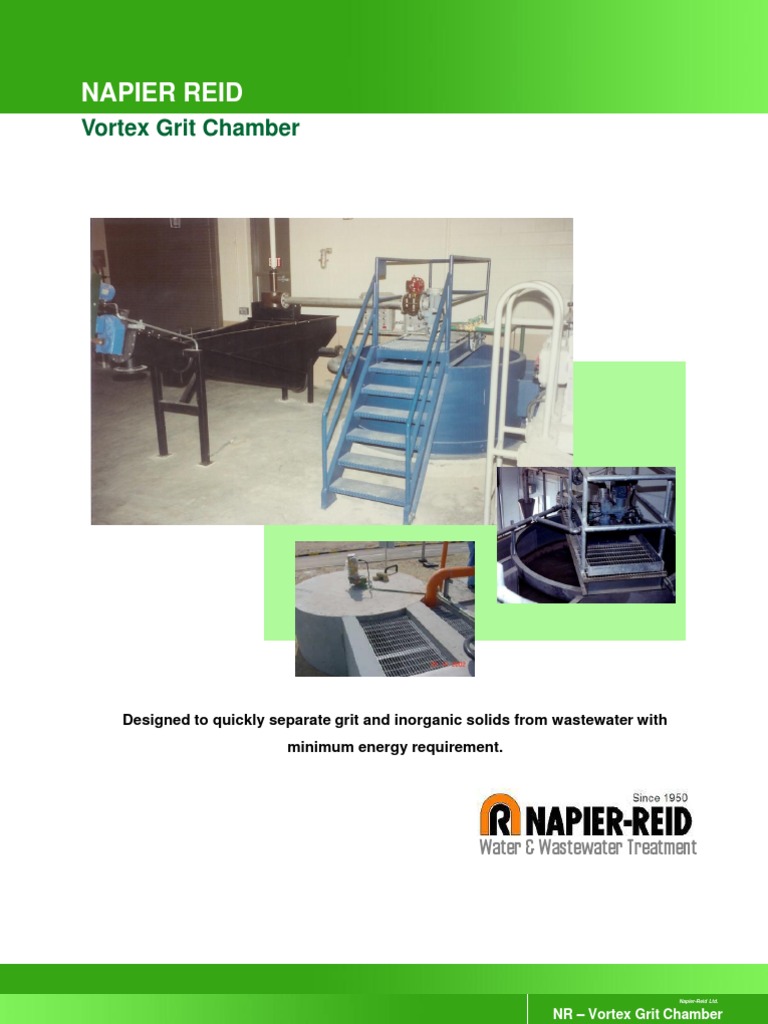 Vortex Grit Chamber - Brochure | PDF | Sewage Treatment | Pump