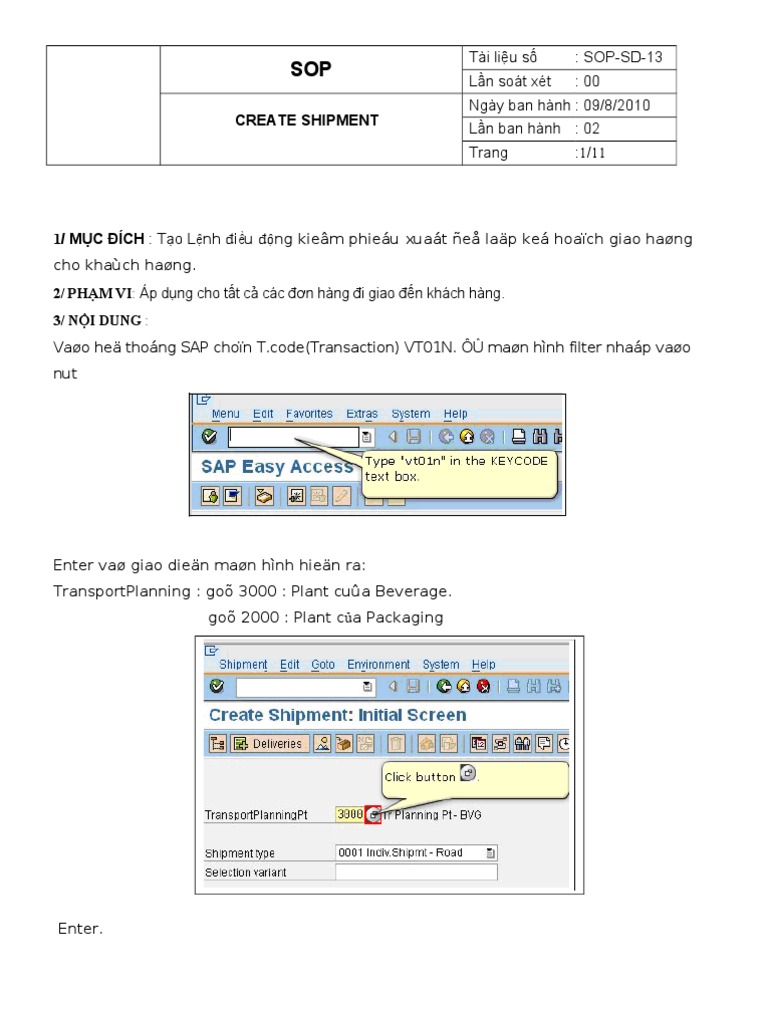 Create Shipment Plan | PDF