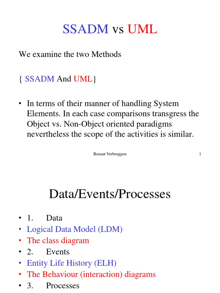 Difference Between SSADM and Rational Unified Process | PDF | Software ...