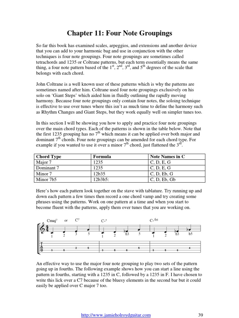 Introduction To Jazz Guitar Improvisation Sample | PDF | Jazz | Chord ...