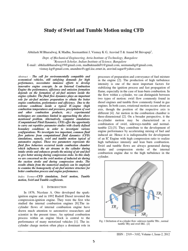 Swirl Tumble | PDF | Internal Combustion Engine | Vortices