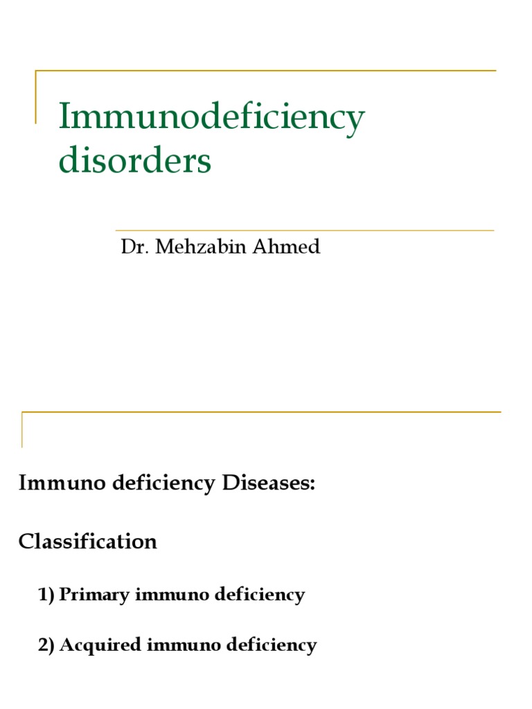 Immunodeficiency Disorders | PDF | Immunodeficiency | Immune System