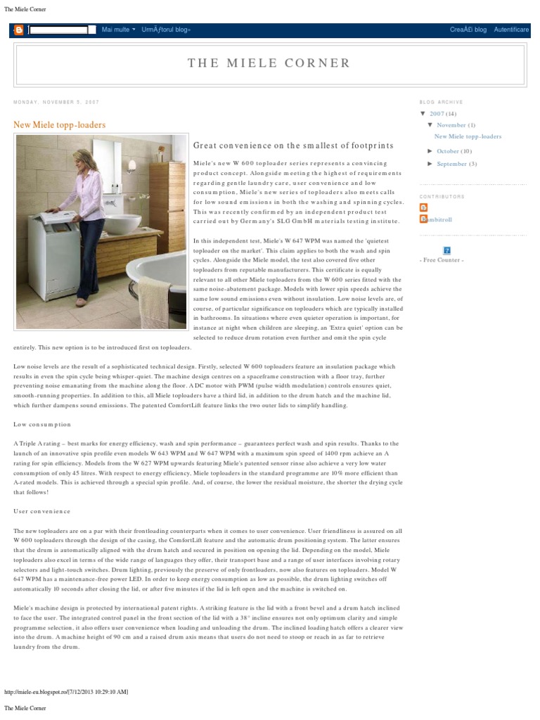 Miele Modele Production Dates Etc | PDF | Washing Machine | Laundry