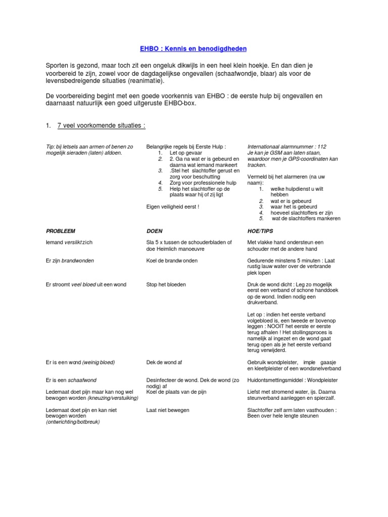 EHBO | PDF