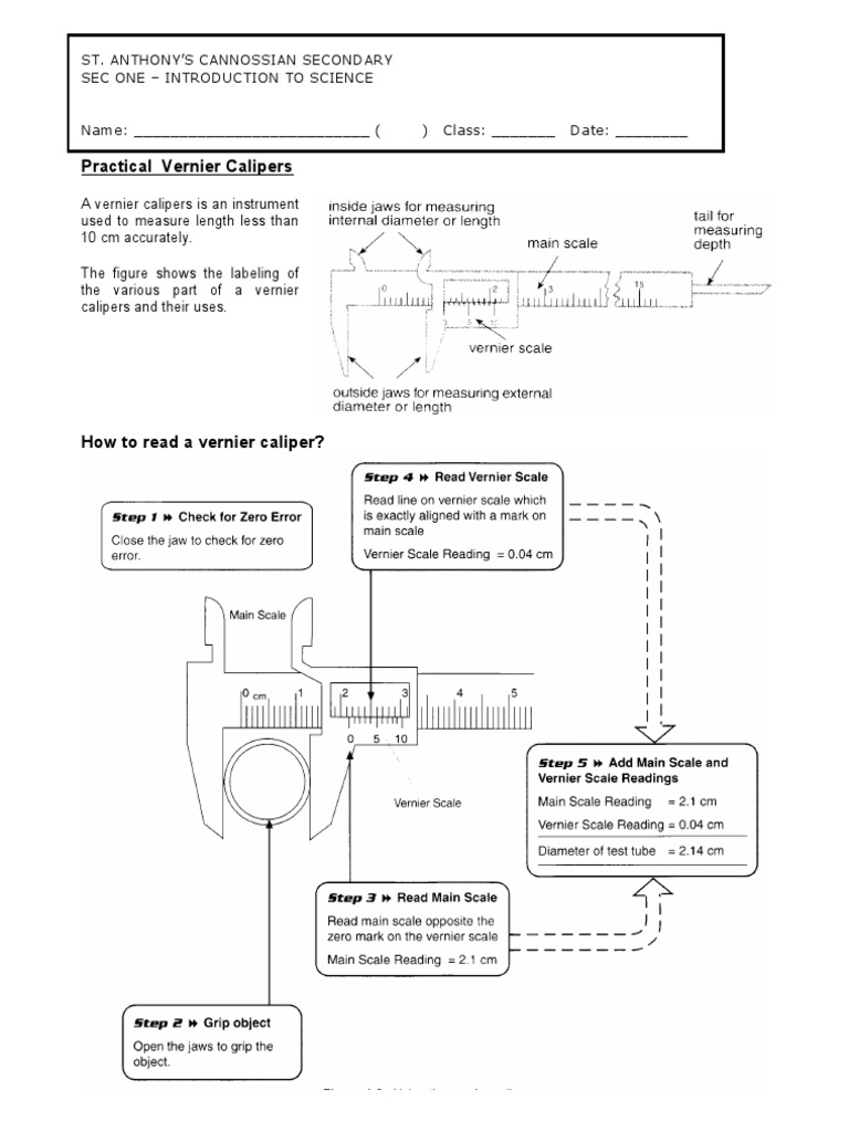 Vernier Caliper Practical Guide | PDF