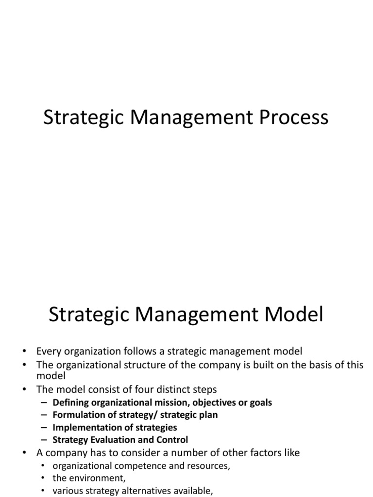 Chapter 2 Strategic Management Process | PDF | Strategic Management ...