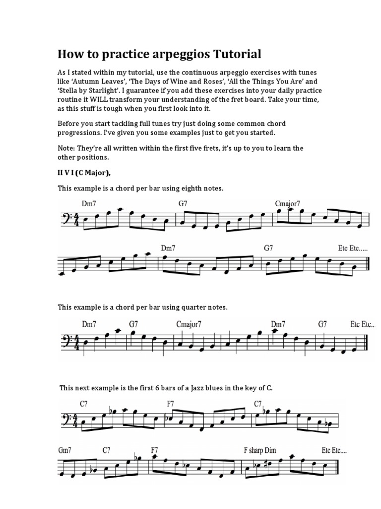 Arpeggio Practice | PDF