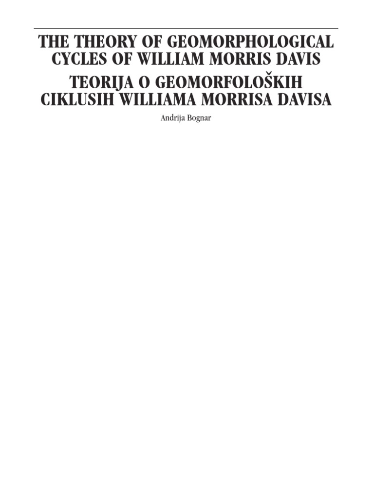 Davis Geomorphic Cycle | PDF | Social Science