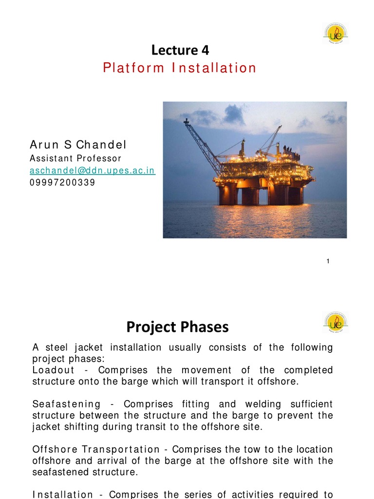 Building Offshore Oil Rigs: Installation Steps | PDF | Buoyancy | Crane ...