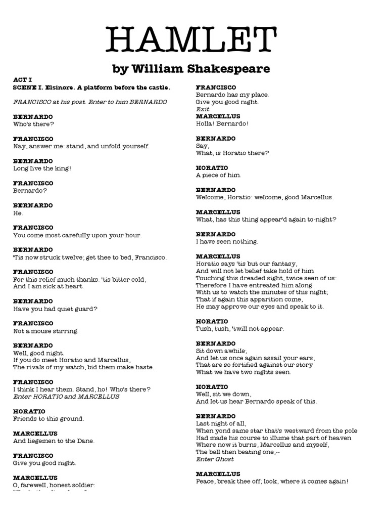 Hamlet: by William Shakespeare | PDF | Hamlet
