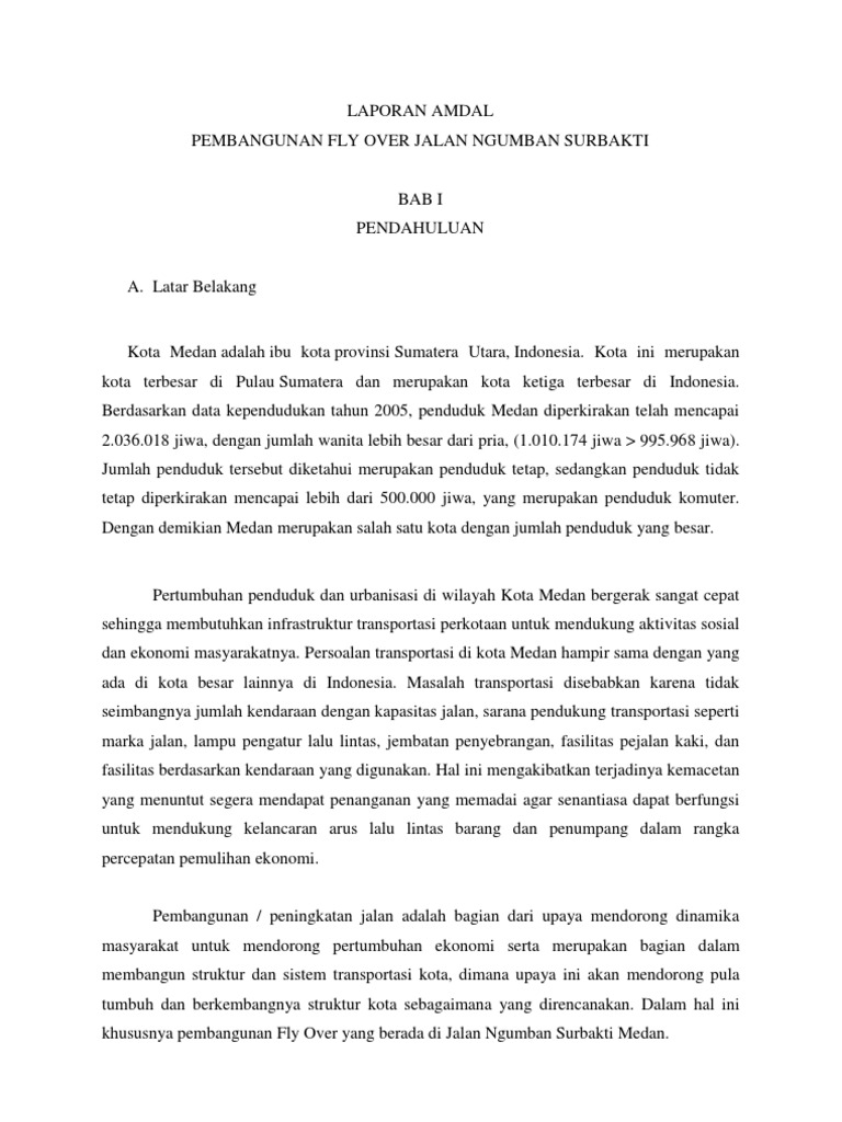 Laporan Amdal | PDF | Perjalanan